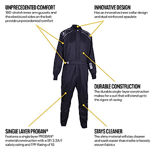 Speedway Motors One-Piece Racing Suit, SFI-1 Rated, Small