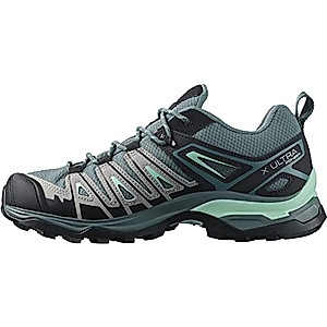 Salomon Women's X ULTRA PIONEER CLIMASALOMON™ WATERPROOF Hiking Shoes for Women, Stormy Weather / Alloy / Yucca, 10.5