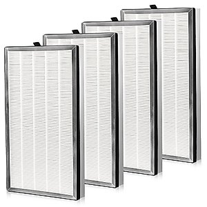 LINNIW H13 True HEPA Replacement Filter, Compatible with MA Air Purifier 112 Series, 3-stage Pre-filter, H13 True HEPA and Activated Carbon Filter Set, 4 Pack