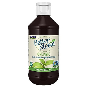 NOW Foods BetterStevia Organic Zero-Calorie Liquid Sweetener, Keto Friendly, Suitable for Diabetics, No Erythritol, 8-Ounce
