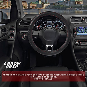 Steering Wheel Cover Replacement for Honda Civic Black Wheel Cover Car Wheel Cover Small Size 13.5-14.5 Inch Small Rudder Small Steering Wheel