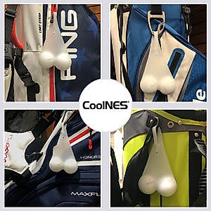 CoolNES Silicone Funny Ball Holder Pouch Sack - Golf - Pickleball - Tennis - Baseball - Gag Gift Innovative Souvenirs Club Storage (Golf)