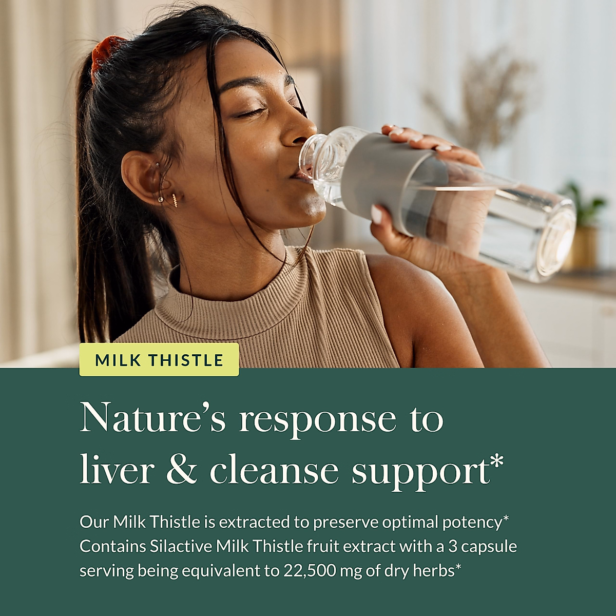 Gaia Herbs Milk Thistle - Liver Supplement & Cleanse Support for Maintaining Healthy Liver Function* - 60 Vegan Capsules (20-Day Supply)