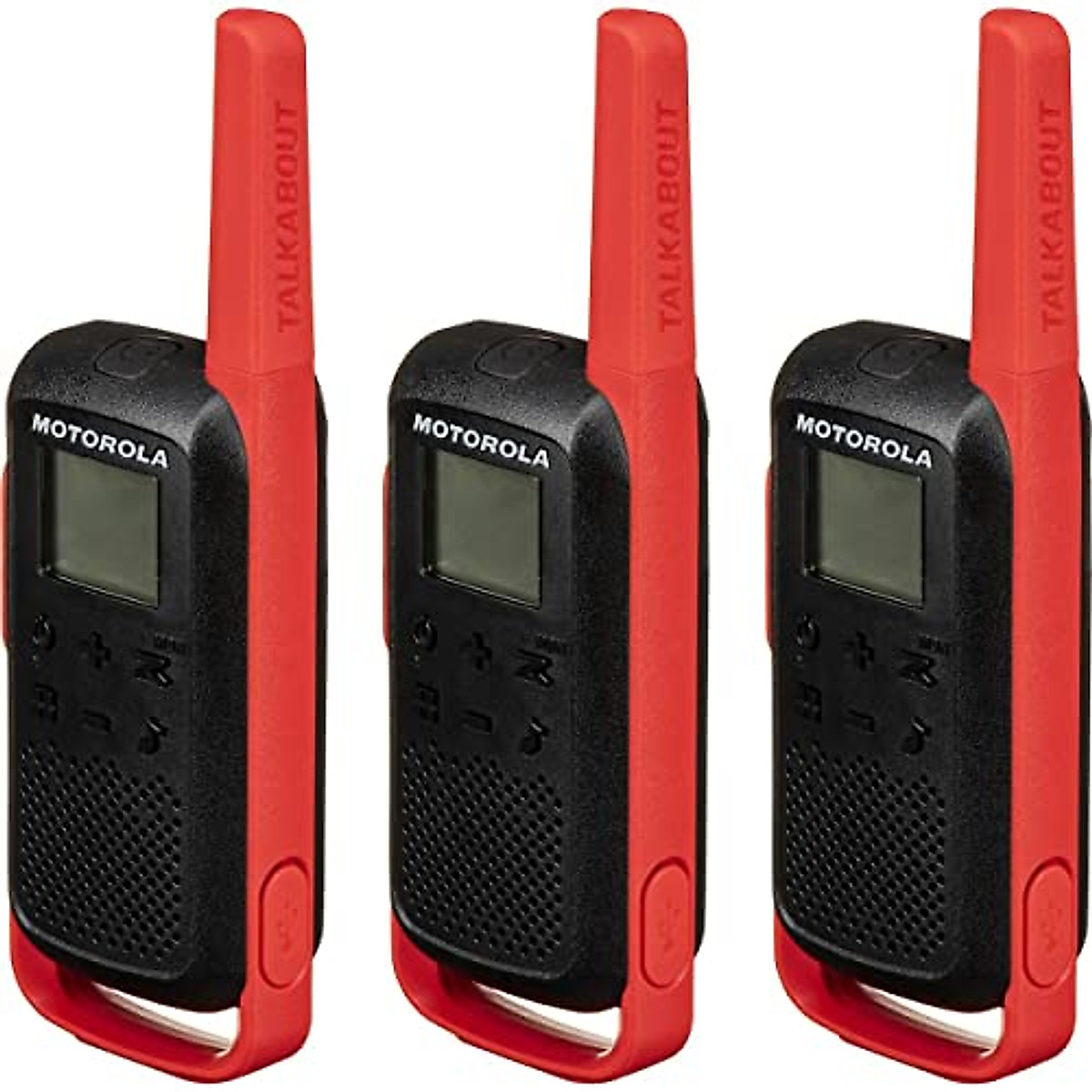 Motorola Solutions T210TP Two-Way Radio Black W/Red Three-Pack