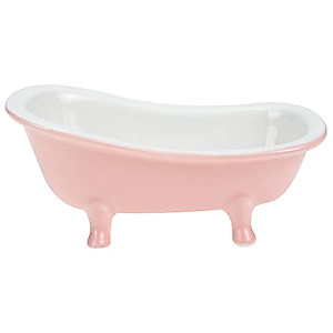 Mini Bathtub Flower Pot Ceramic Succulent Planter Pot Flower Pots Porcelain Plant Pot Vintage Retro Plants Bonsai Holder Desktop Flower Vase Cactus Containers Soap Dish