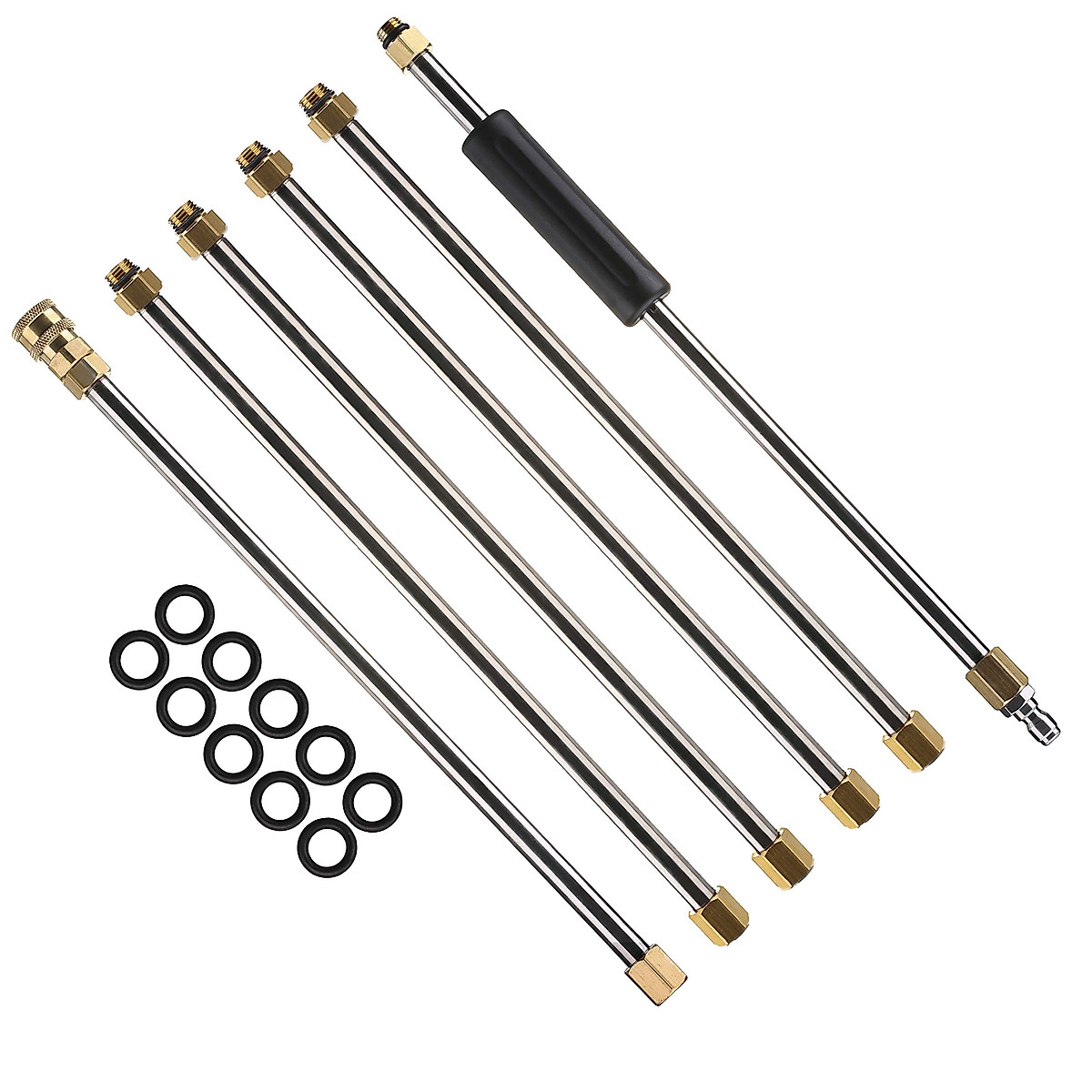 M MINGLE 14'' Pressure Washer Surface Cleaner Attachment, Washer Wand Extension, Replacement Lance