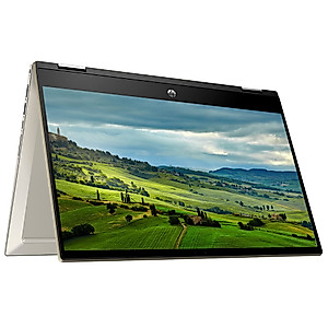 HP Pavilion 14 FHD Spin 2-in-1 Convertible Touchscreen Laptop, 2023 Newest Upgrade, Intel Core i5-1135G7, 16GB RAM, 512GB SSD, HDMI, FP Reader, Wins 11, School & Business Ready, ROKC HDMI Cable, Gold