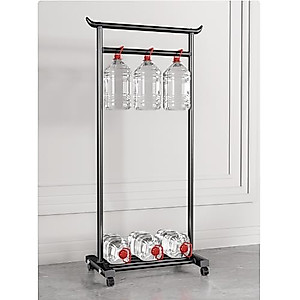 NYASAA Heavy Duty Clothes Rack with Wheels, Metal Garment Rack Hanging Rails for Bedroom, Laundry Room