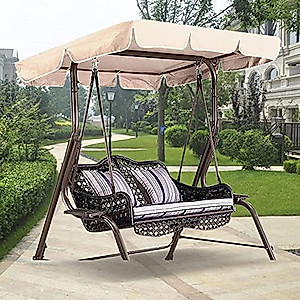 Swing Top Cover Replacement Canopy for Swing Seat Chair,Waterproof Garden Swing Chair Canopy Cover,Swing Hammock Cover Top for Garden Outdoor(Only Canopy Cover)