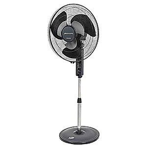 Bionaire Commander Oscillating Pedestal Fan, 18.5 x 15 x 47 inches, Black