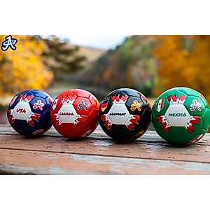 USA Soccer Ball World Cup 2022, Mini Size 2 Skills Ball, Leather Game Ball, Indoor & Outdoor, Kids, Adults, Collector & Game Quality…