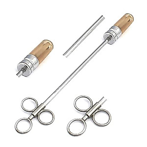 DDP Balling Gun Livestock Bolus Boluses Capsule Small Large Animal 17" Veterinary Stainless Steel Medication Pill Pusher Sheep Cattle Horse Cow Sheep Calf Colt 1" Diameter Plastic Vinyl Head Spring Cl