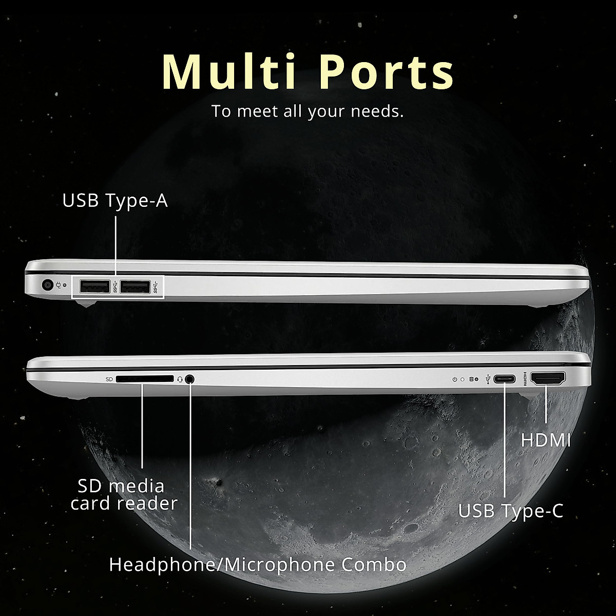 HP 15.6 FHD Laptop Computer, AMD Athlon Silver 3050U, 8GB DDR4 RAM, 128GB SSD, AMD Radeon Graphics, HD Webcam, HDMI, Office 365, Windows 10 S, Silver, 32GB Hotface USB Card