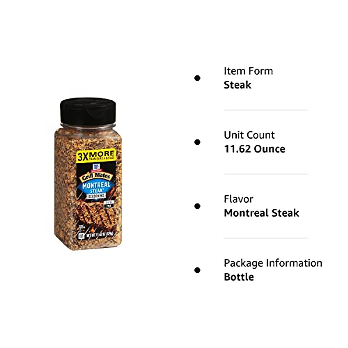 McCormick Grill Mates Montreal Steak Seasoning, 11.62 oz