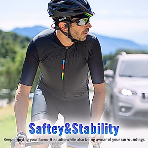 GenXenon Bone Conduction Headphones Bluetooth 5.3 Open Ear Wireless Running IPX8 Waterproof Underwater Swimming with Mic Built-in 32G MP3 for Workout(Black-red), X7-Blackred, X7-Swim-blackred