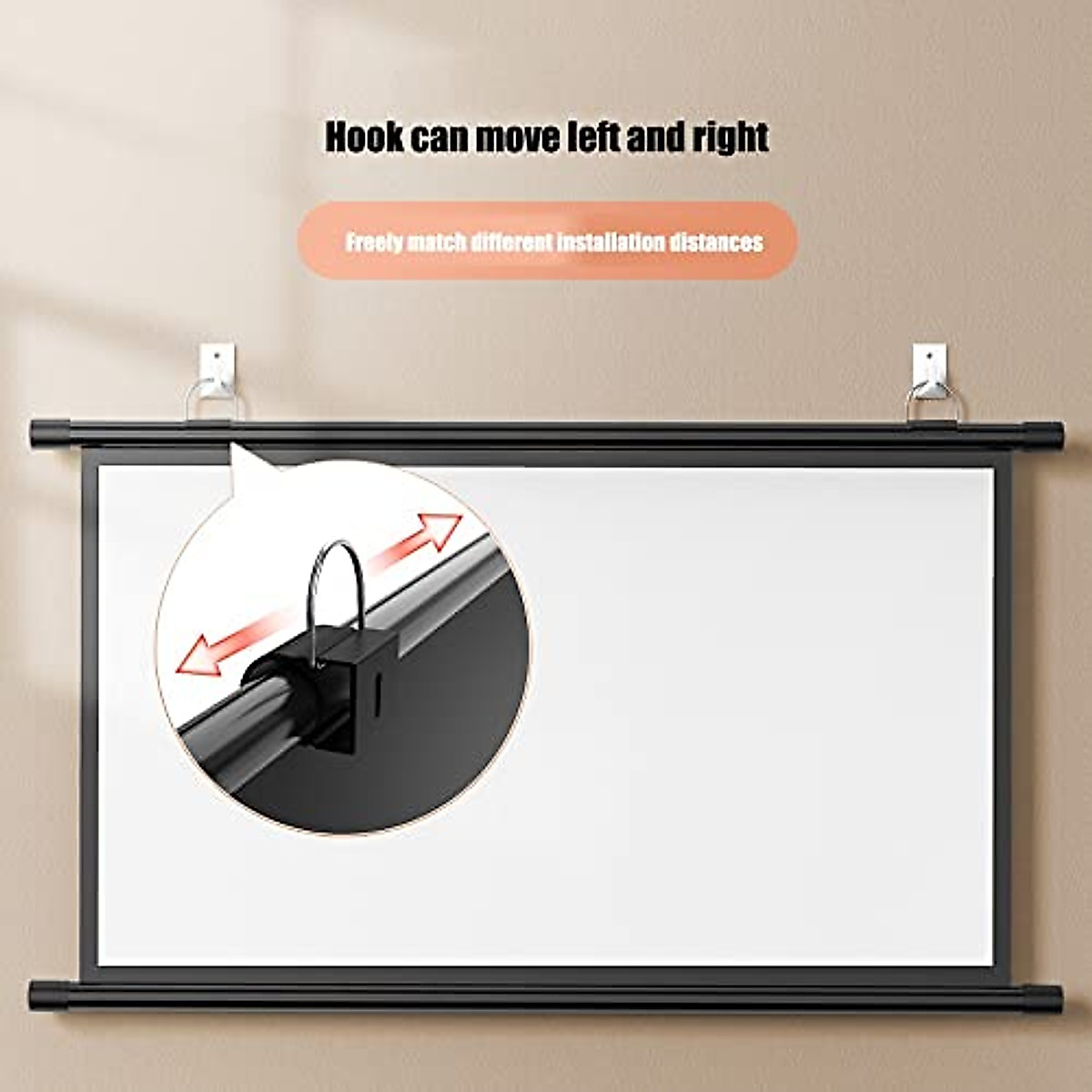 LISSY Outdoor Projector Screen Pull Down, 60 Inch Manual Portable Projector Screen, Wall/Ceiling Mounted Movie Screen, HD Projection Screen 16:9 Format (Size : 60inch-4:3)