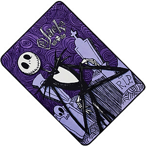 Disney Nightmare Before Christmas Throw Blanket - Nightmare Before Christmas Plush Fleece Throw Jack Skellington Throw Blanket (Jack Skellington)
