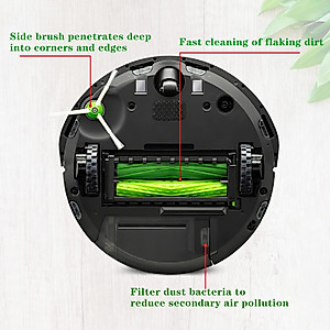 HORPKUN Replacement Parts for iRobot Roomba i7 i7+ i3 i3+ i4 i6 i6+ i8 i8+/Plus E5 E6 E7 j7 I,E &J Series Vacuum Cleaner, 2 Set Rubber Brushes, 6 Filters, 6 Side Brushes,3 Vacuum Bags