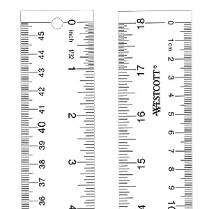 Westcott See Through Acrylic Ruler, 18", Clear