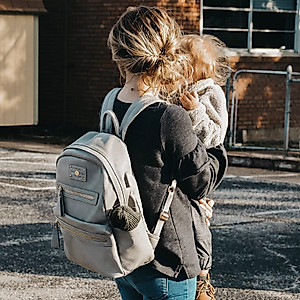 Leather Diaper Bag by miss fong, Diaper Bag Backpack with USB Charger and Insulated Pockets