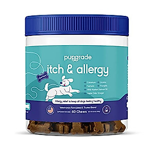 PupGrade Itch & Allergy Chew Supplement for Dogs - Immune Support with Alaskan Salmon Fish Oil - Anti Itch, Seasonal Allergies, & Skin Hot Spots