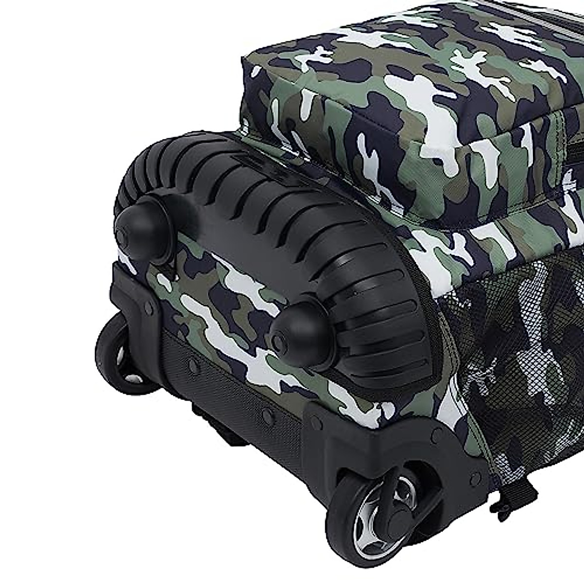 Travelers Club Rolling Backpack with Shoulder Straps, Camo, 18-Inch