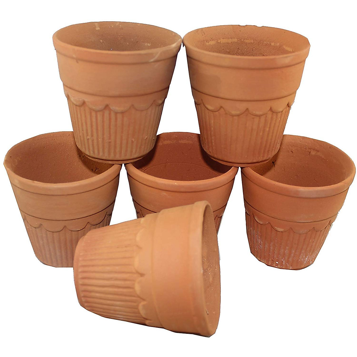 Odishabazaar Terracotta(Real Mitti) Baked Kullad - Set Of 6 using for Tea And Coffee 100/120ml