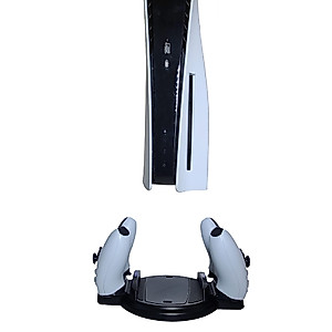 Hawksbill PS5 2 in 1 Console stand and Dual charging station, DualSense, Fast Charging for Playstation 5 Controllers