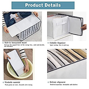 WENSEFTY Wardrobe Clothes Organizer, PP Board Mesh Closet Drawer Organizers for Clothing, Clothes Organizer and storage for folded Jeans Pants T-shirt Legging Dress