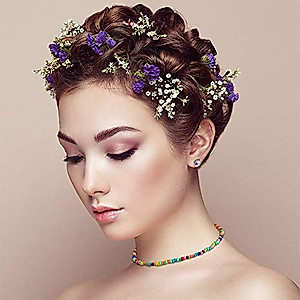 ONESING 12 Pcs Beaded Necklace Women Bohemian Necklaces for Teen Choker Necklace for Women Beaded Choker Necklace Cute Things for Teen Beach Necklaces Seed Bead Necklace