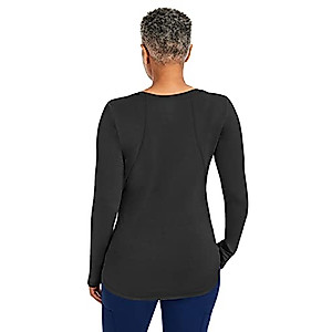 Healing Hands Comfortable Under Scrubs for Women Knits Women’s Medical Long Sleeve Scrub Tee 5051 Mackenzie Black XL