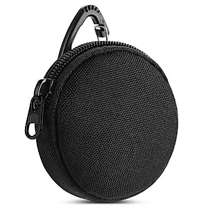Nujiaa Coin Pouch, Small Coin Purse Keychain, Professional EDC Pouch Accessories Case for Military Gear Bags, Little Change Wallet, Wireless Headset Pack. (2PCS Black)