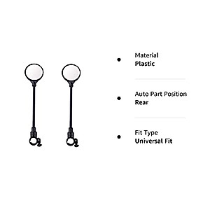 2 PCS Bike Mirror, Adjustable Rotatable Rear View Convex Mirror Bicycle Mirrors Handlebars for Mtb, Outdoors, Cycling
