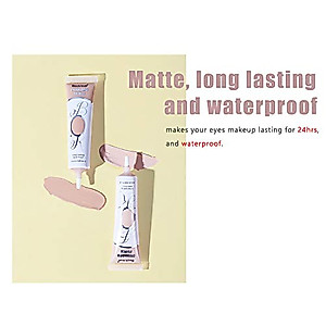 MAEPEOR Matte Eyeshadow Primer 6 Colors Prevent Oily Lids and Creasing Eye Primer Base Long-lasting Waterproof & Smudgeproof Eye Primer for All Shadows (Medium)