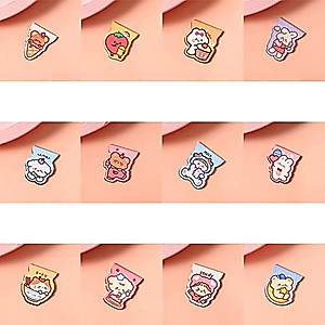 Cartoon Bookmark Book Page Folder Student Cute Half-fold Girl Bookmark Bookmark Cute Pet Magnetic Magnet Stationery Bookmarks