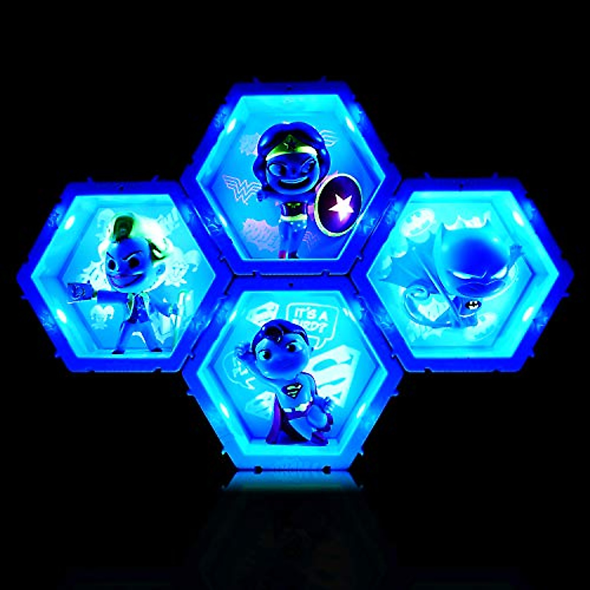 WOW! PODS DC Comics Light-Up Bobbling-Head Superhero Figure Collectible Toy (Metallic Batman), Multi-Color