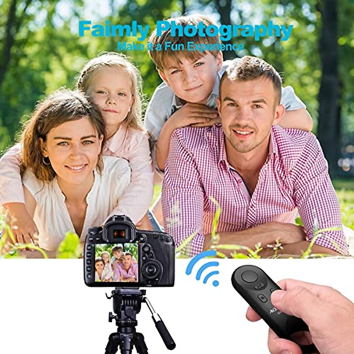 AODELAN Wireless Shutter Release for Canon EOS M50,M50 Mark II,M6 Mark II,6D Mark II,T7i,77D,SL2,SL3(EOS 250D),90D,200D,EOS R,800D,Replace Canon BR-E1 Remote Control