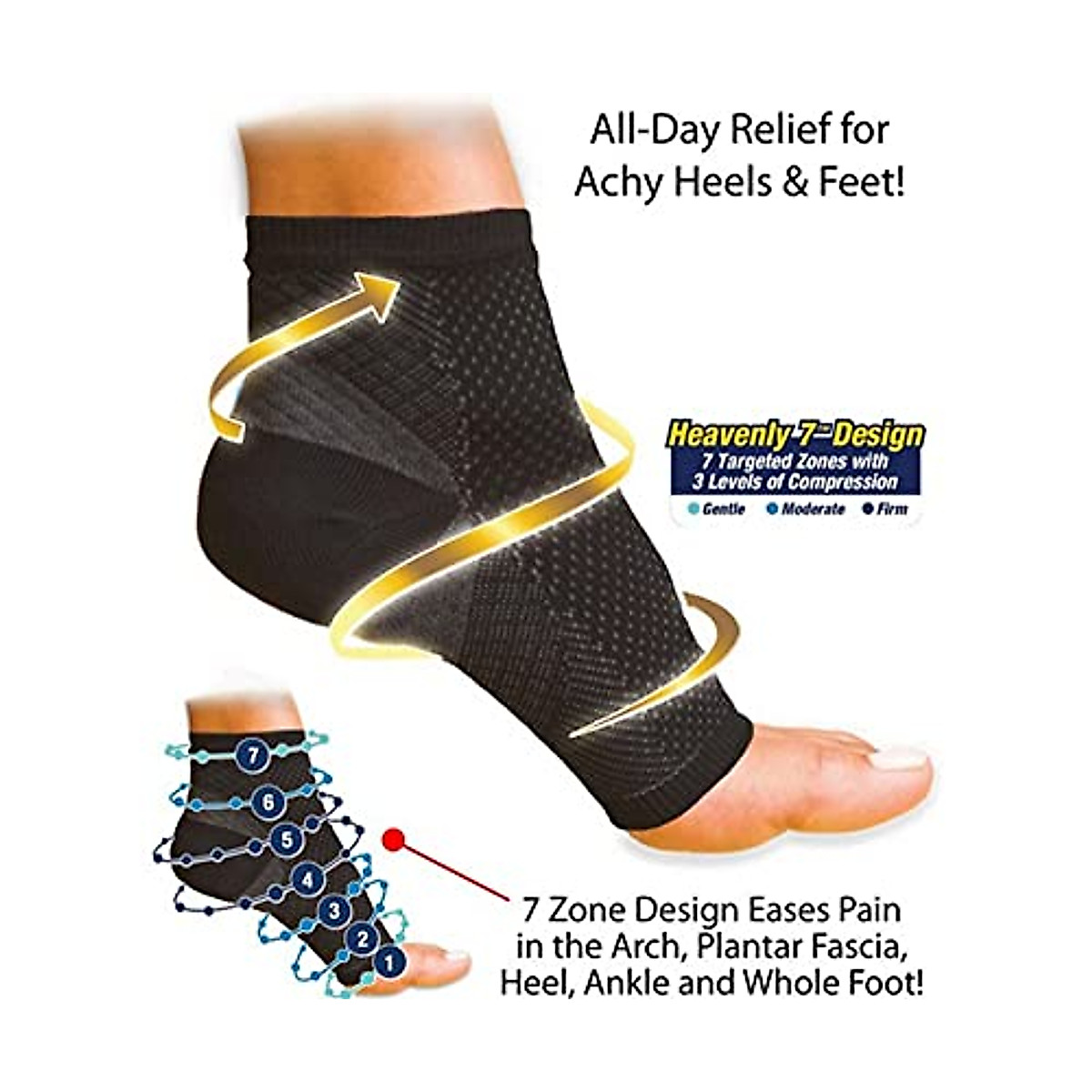 SVDpirit Compression Foot Sleeves for Men & Women(1 Pair) BEST Plantar Fasciitis Socks for Plantar Fasciitis Pain Relief, Heel Pain, and Treatment for Everyday Use with Arch Support,Holds Shape & Better Than a Night Splint HJL004C (Large, Coppery)