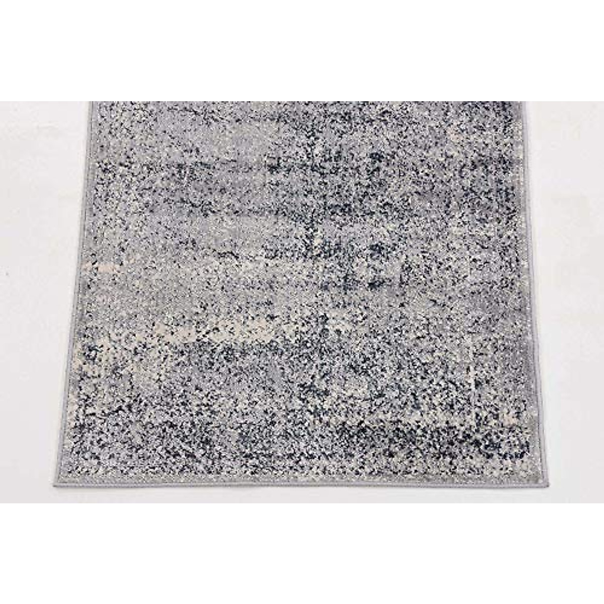 Unique Loom Chateau Collection Distressed, Textured, Vintage, Border, Rustic, Traditional Area Rug, 2 ft 2 in x 6 ft 7 in, Navy Blue/Beige