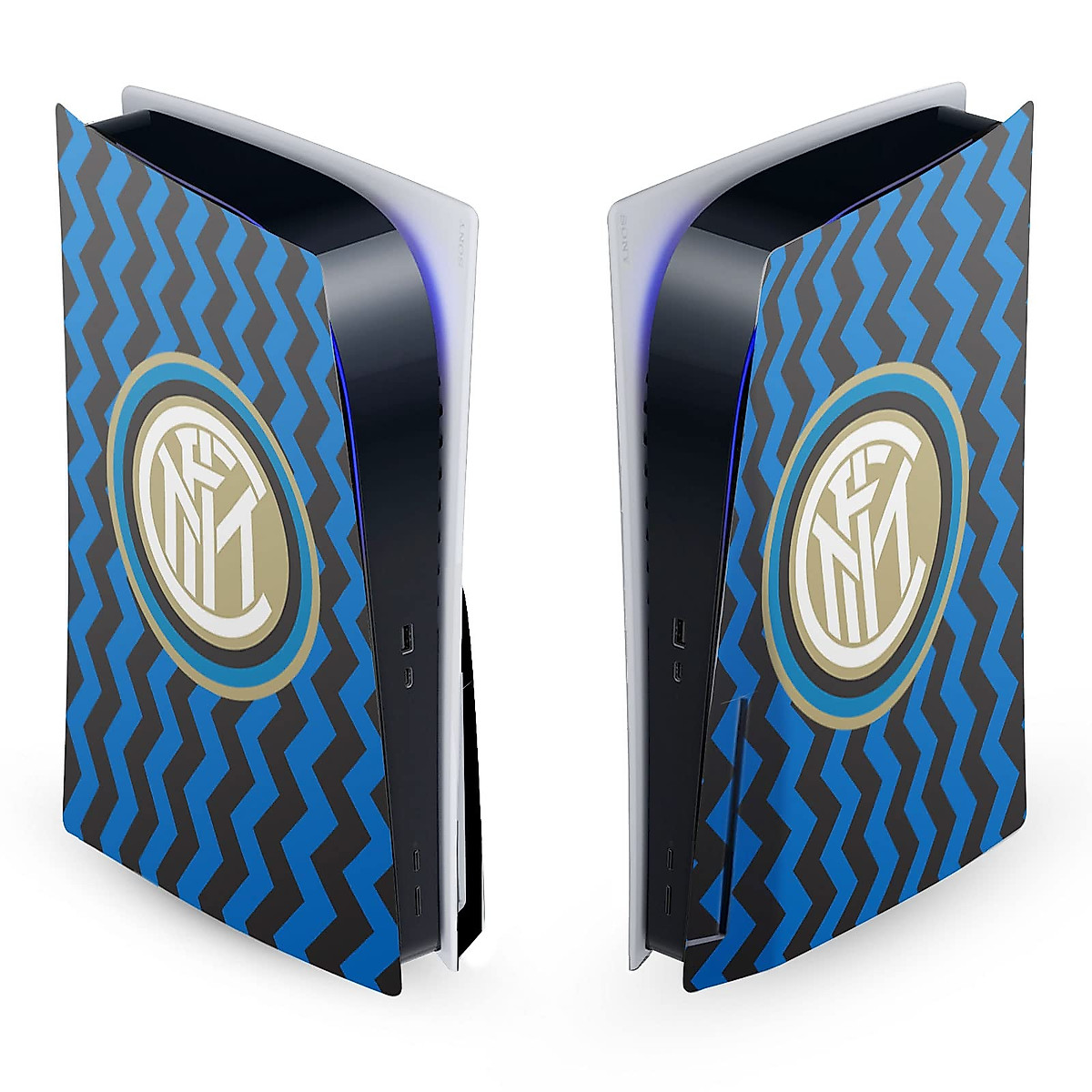 Head Case Designs Officially Licensed Inter Milan Home 2020/21 Crest Kit Vinyl Faceplate Sticker Gaming Skin Decal Cover Compatible With Sony PlayStation 5 PS5 Disc Edition Console
