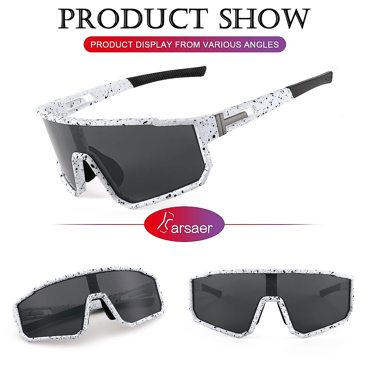 Karsaer Visison Polarized Cycling Riding Glasses Sports Sunglasses Men Women for Moutain Baseball MTB Bicycle