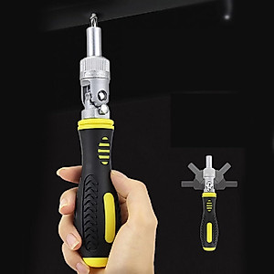 VekkEr Security Screwdriver Set,Mini Screwdriver Set,13 in 1 Professional Magnetic Ratchet Screwdriver Set with Bits Stand 180 ° Rotation Portable Repair Screwdriver Kit