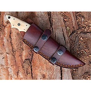 JNR Traders Skinner knife Handmade Damascus skinning knife EDC Knife Gear Bone Collector fixed blade knife Hunting Knife with sheath vk3739