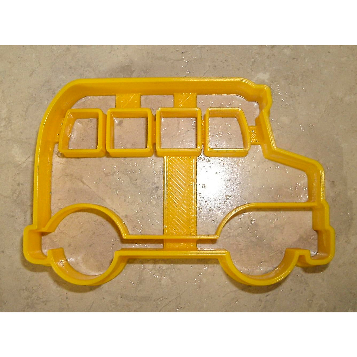 SCHOOL BUS DETAILED SIDE VIEW STUDENT TRANSPORTATION COOKIE CUTTER MADE IN USA PR837