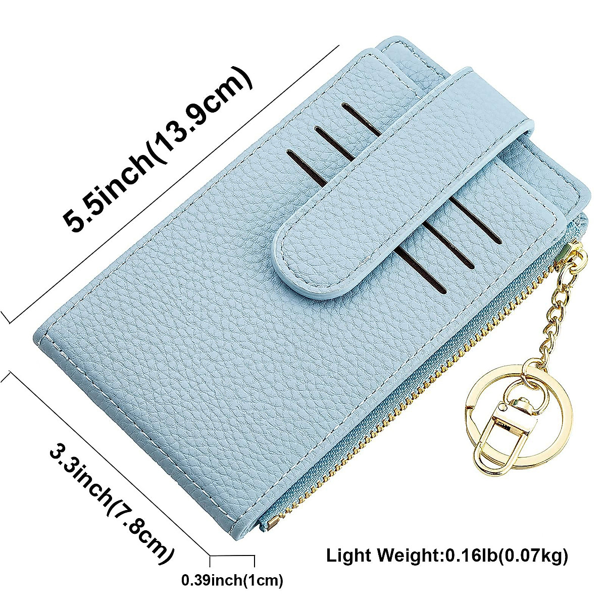 SUMGOGO Womens Small Wallet for Woman Slim Bifold Zipper Card Case Wallets Bling Coin Purse (A-Burgundy)