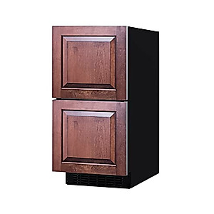 Summit Appliance ASDR1524PNR 15" Wide 2-Drawer All-Refrigerator; Panel-ready Drawer Fronts (Panels Not Included); 1.7 cu.ft Capacity; Frost-Free Operation; Stainless Steel Cabinet and Door