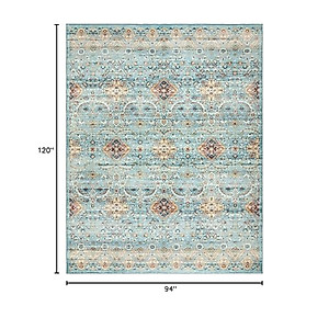 Gertmenian Indoor Boho Area Rug - 8x10 Large, Non Slip, Super Strong, Ideal for High Traffic Areas in Bedroom, Living Room, Kitchen - Tanis, Sage, 28503