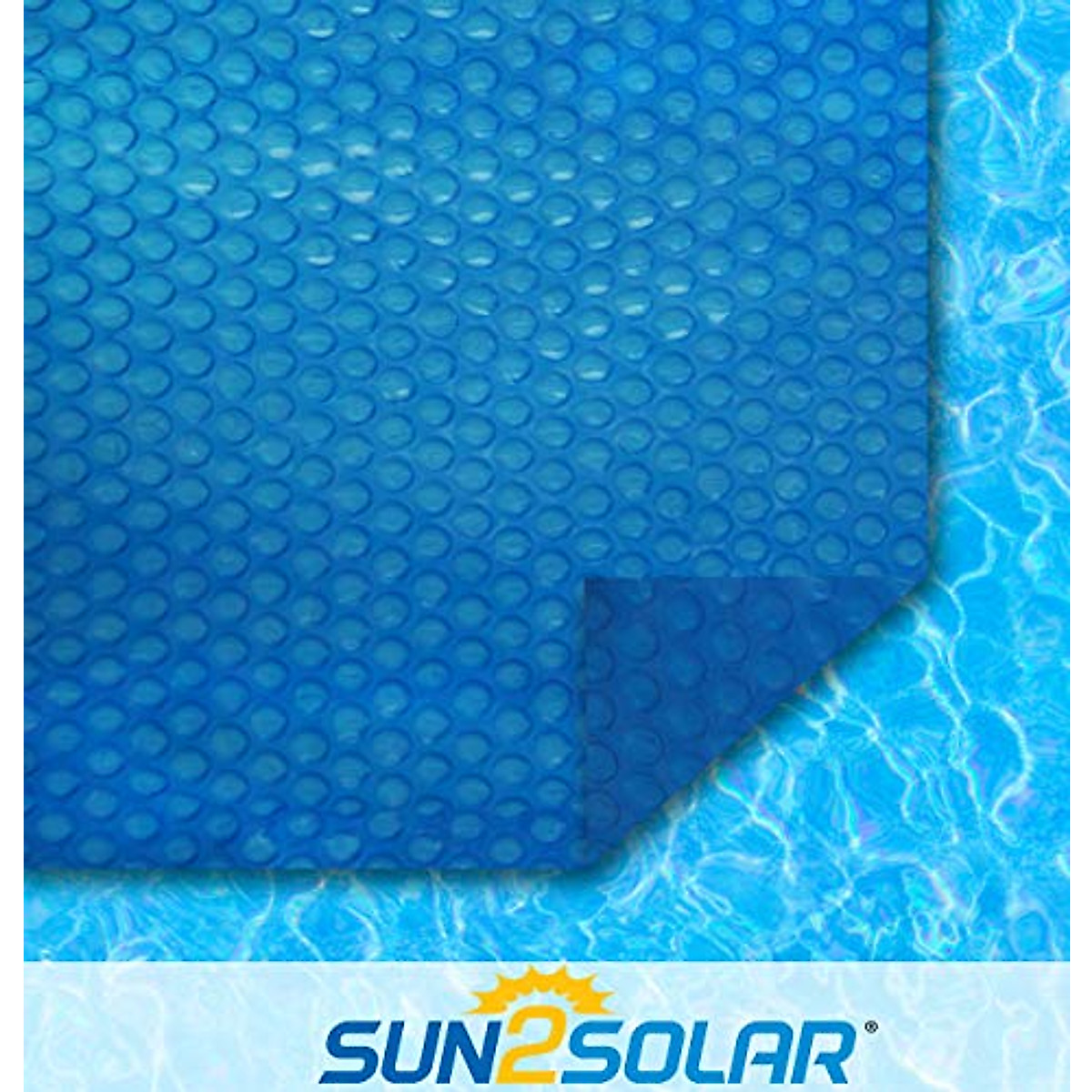 Sun2Solar Blue 15-Foot-by-30-Foot Oval Solar Cover | 1200 Series | Heat Retaining Blanket for In-Ground and Above-Ground Oval Swimming Pools | Use Sun to Heat Pool Water | Bubble-Side Facing Down
