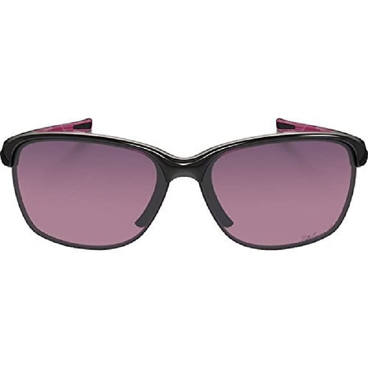 Oakley Women's OO9191 Unstoppable Rectangular Sunglasses, Polished Black/Rose Gradient Polarized, 65 mm
