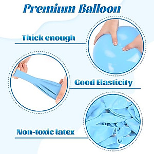 JOYYPOP Blue Balloons 110 Pcs Pastel Balloon Garland Different Sizes 5 10 12 18 Inch Light Blue Balloons for Baby Shower Wedding Party Decorations
